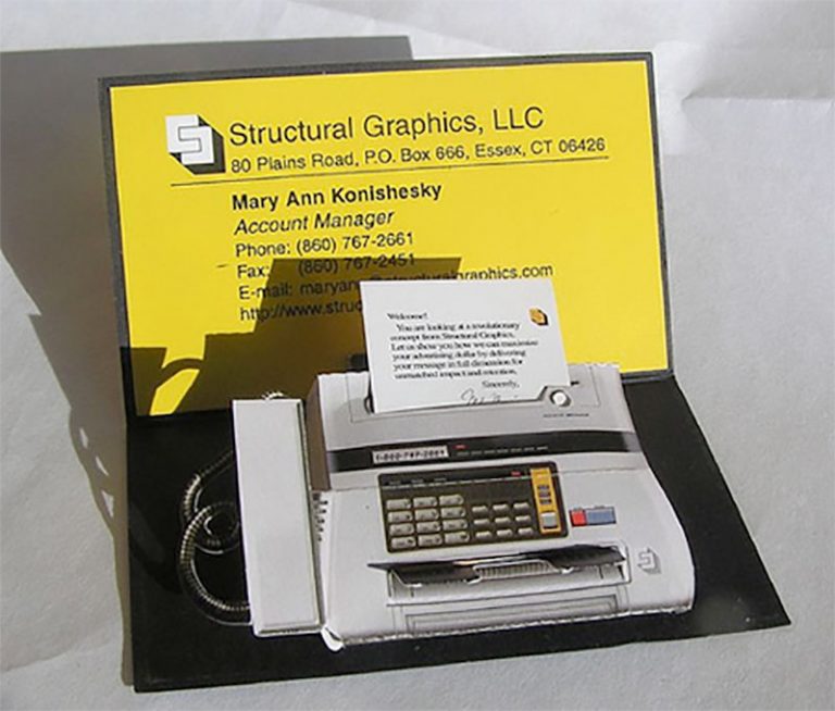 Fax Machine Business Card